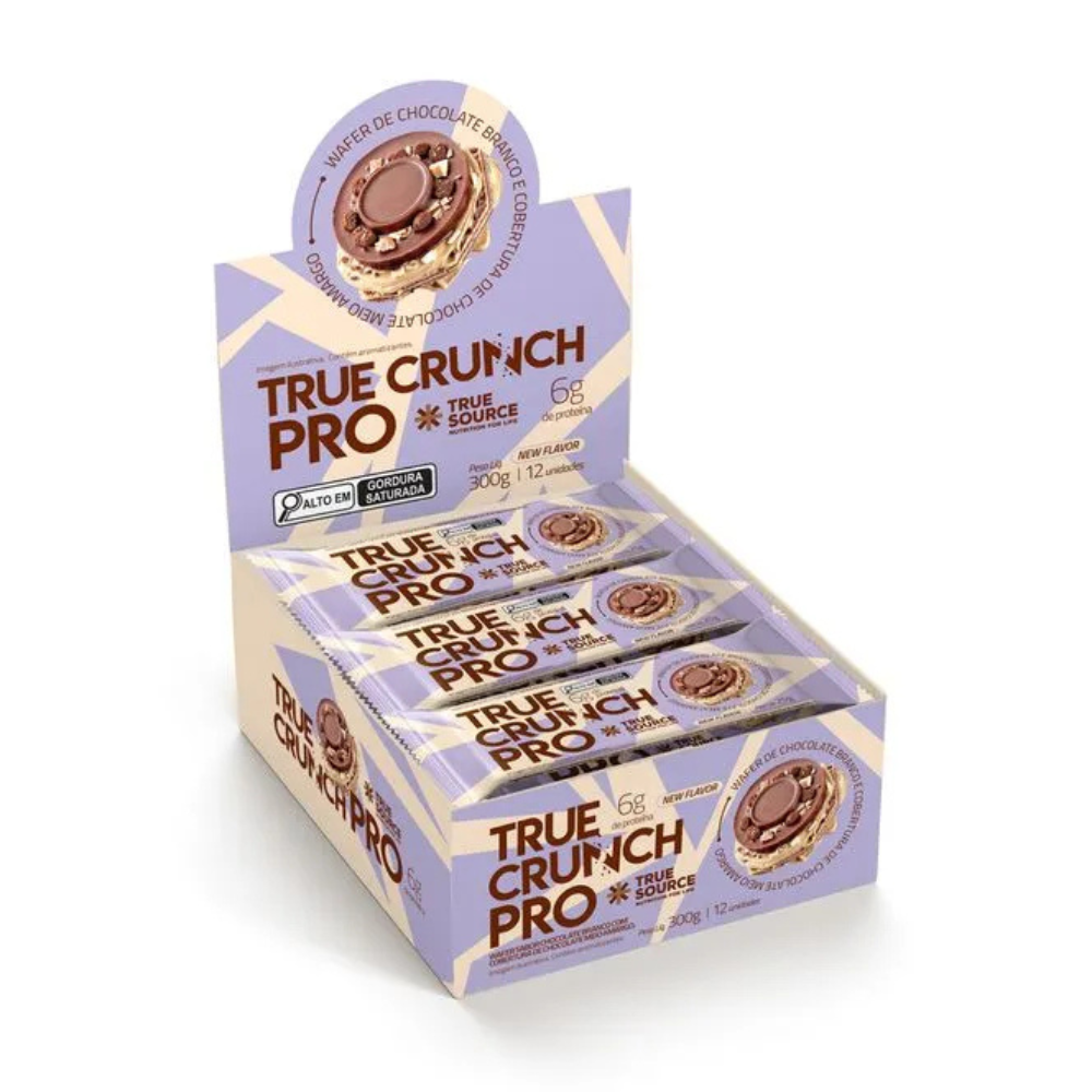 True Wafer Crunch Pro 25 g - Caixa com 12 unidades - True Source – ERGOVITA