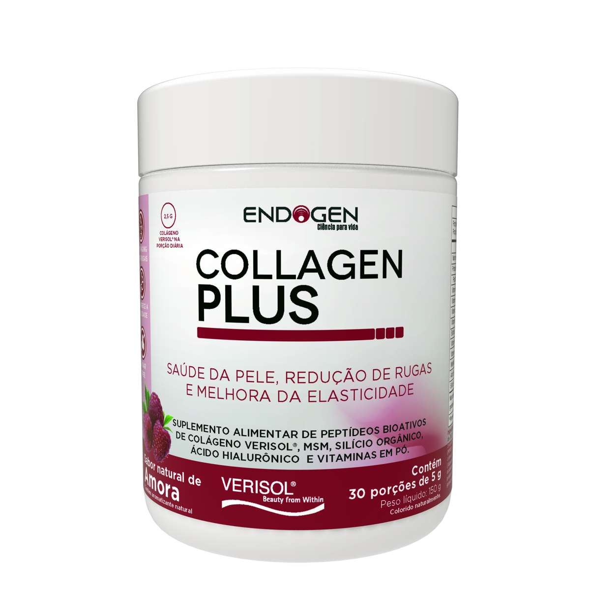 Collagen Plus Amora 150g Endogen – Colágeno Verisol®, Ácido Hialurônic ...